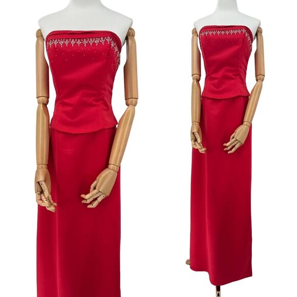 Modern Maids | Dresses | Sale Modern Maids Collection Red Satin Prom ...